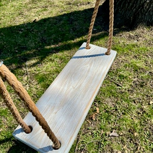 Boho Bench Style Swing | Vintage Tree Swing | White Swing | Distressed Swing - Etsy