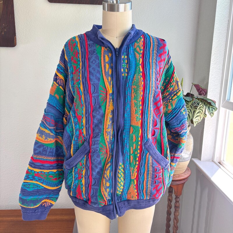 90s Colorful Sweater - Etsy