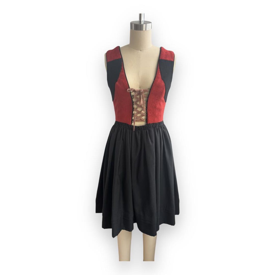 Vintage Dirndl Dress Embroidered Lodenbaur Innsbruck Folk Traditional ...