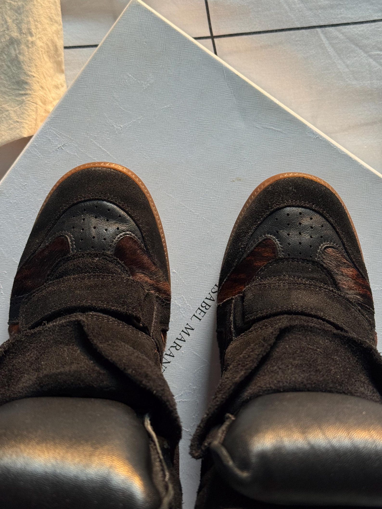 Isabel Marant Bekett Platform Sneakers Shoes Leopard Suede Hype Avant ...