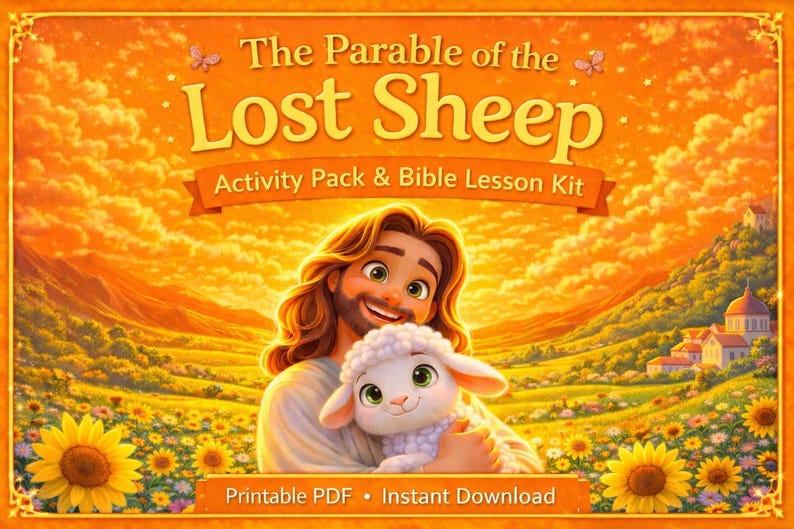 The Lost Sheep Activity Pack & Bible Lesson | Printable Bible Busy Book ...