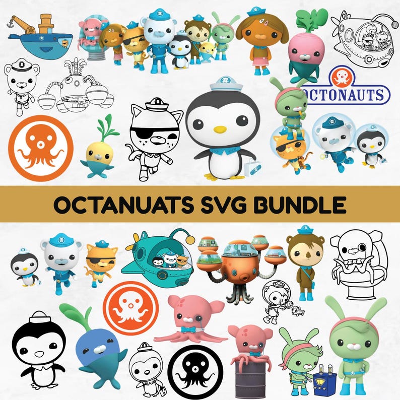 Octonauts PNG Mega Bundle Anime Clipart for Cricut,octanauts Birthday ...