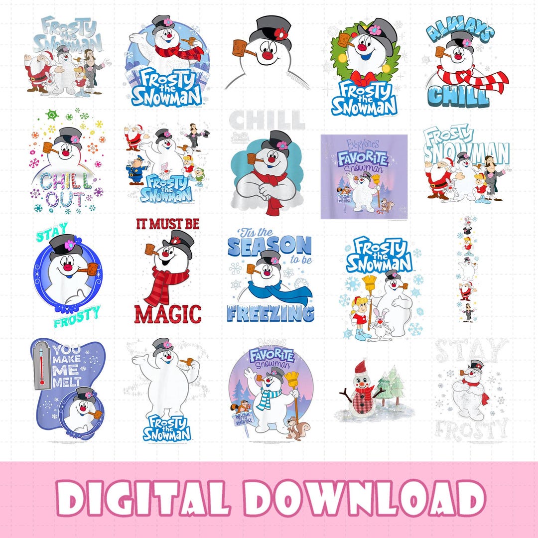 Snowman Christmas PNG Bundle, Frosty the Snowman Png, Funny Holiday Png ...