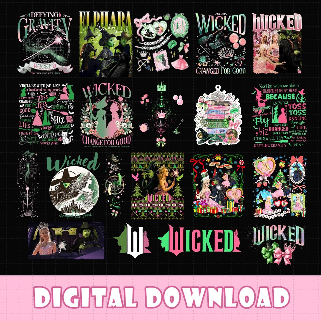 19+ Wicked Pink and Green PNG Bundle, Glinda’s Pink Potion Club Png ...