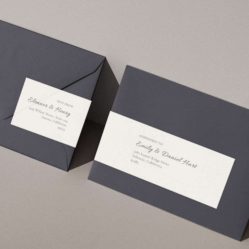 Wrap Around Address Label Template - for Wedding Return Address ...