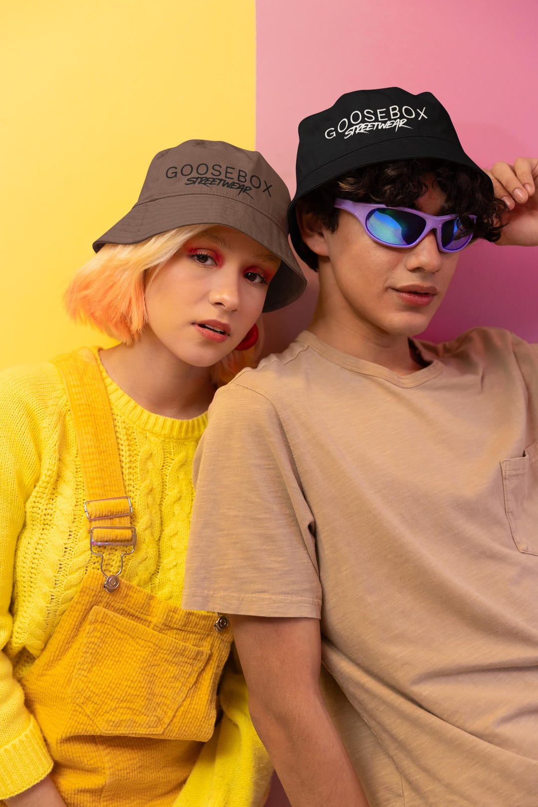 Streetwear Bucket Hat | Goosebox Logo, Embroidered, Casual Style, Hip ...