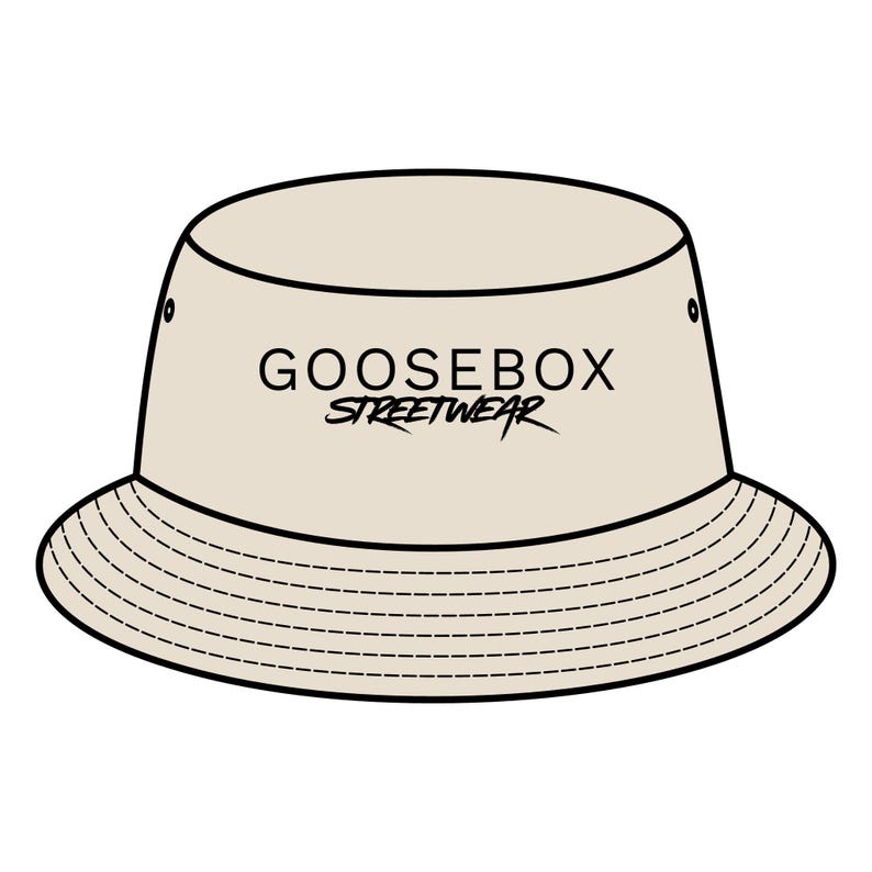 Streetwear Bucket Hat | Goosebox Logo, Embroidered, Casual Style, Hip ...