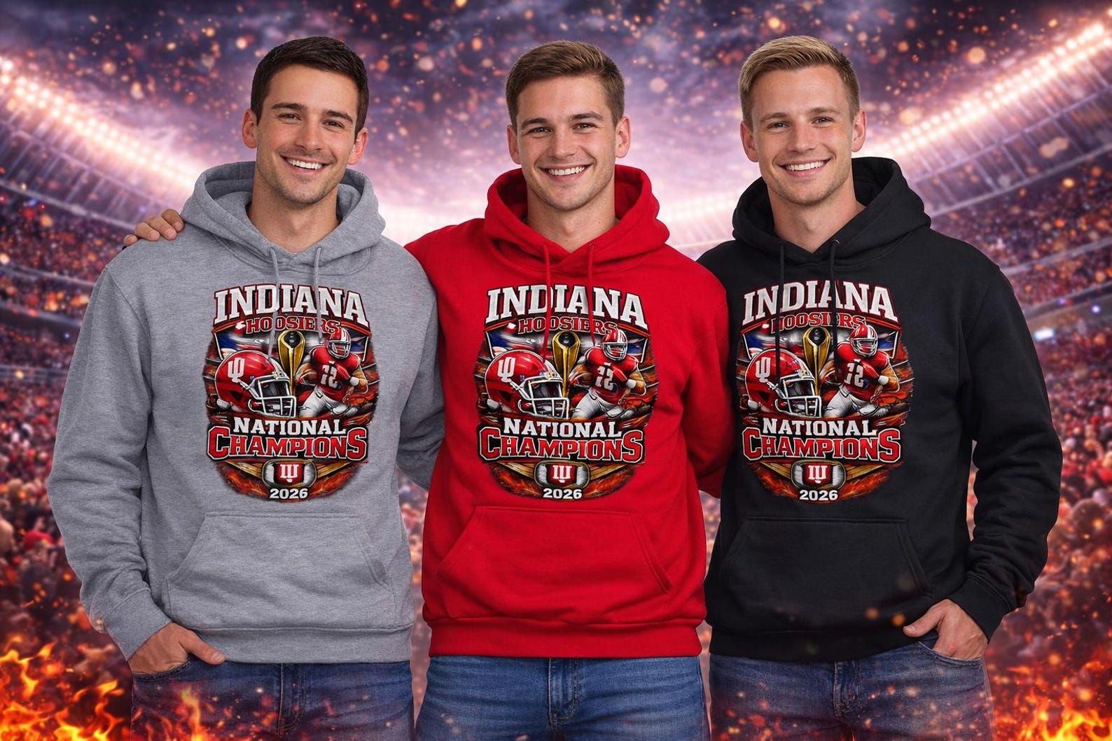 Indiana Hoosiers 2026 Champions Hoodie – College Football Fan Gear ...