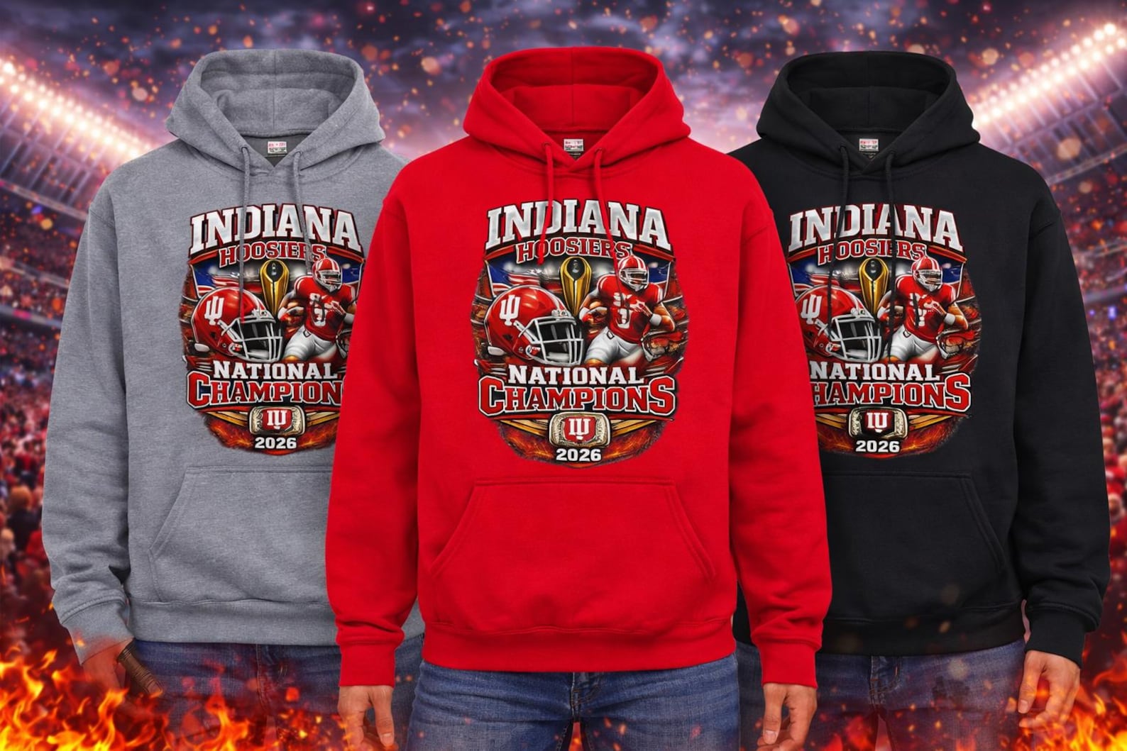 Indiana Hoosiers 2026 Champions Hoodie – College Football Fan Gear ...