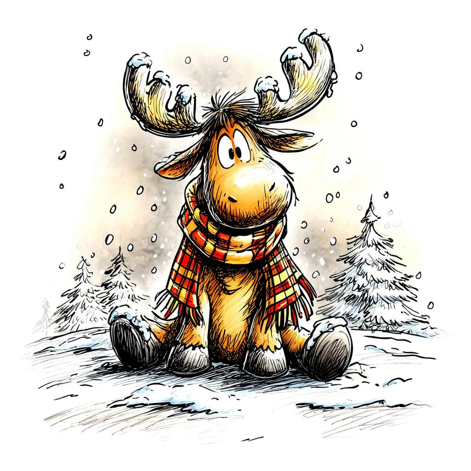 Winter Woodland Animals Clipart | Forest Animals in Snow 21 JPG Set ...