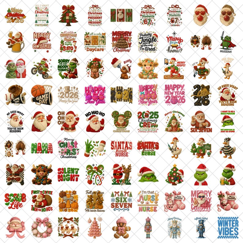 80+ Crochet Bow Christmas Yarn, Trendy Holiday Bundle for Sublimation ...
