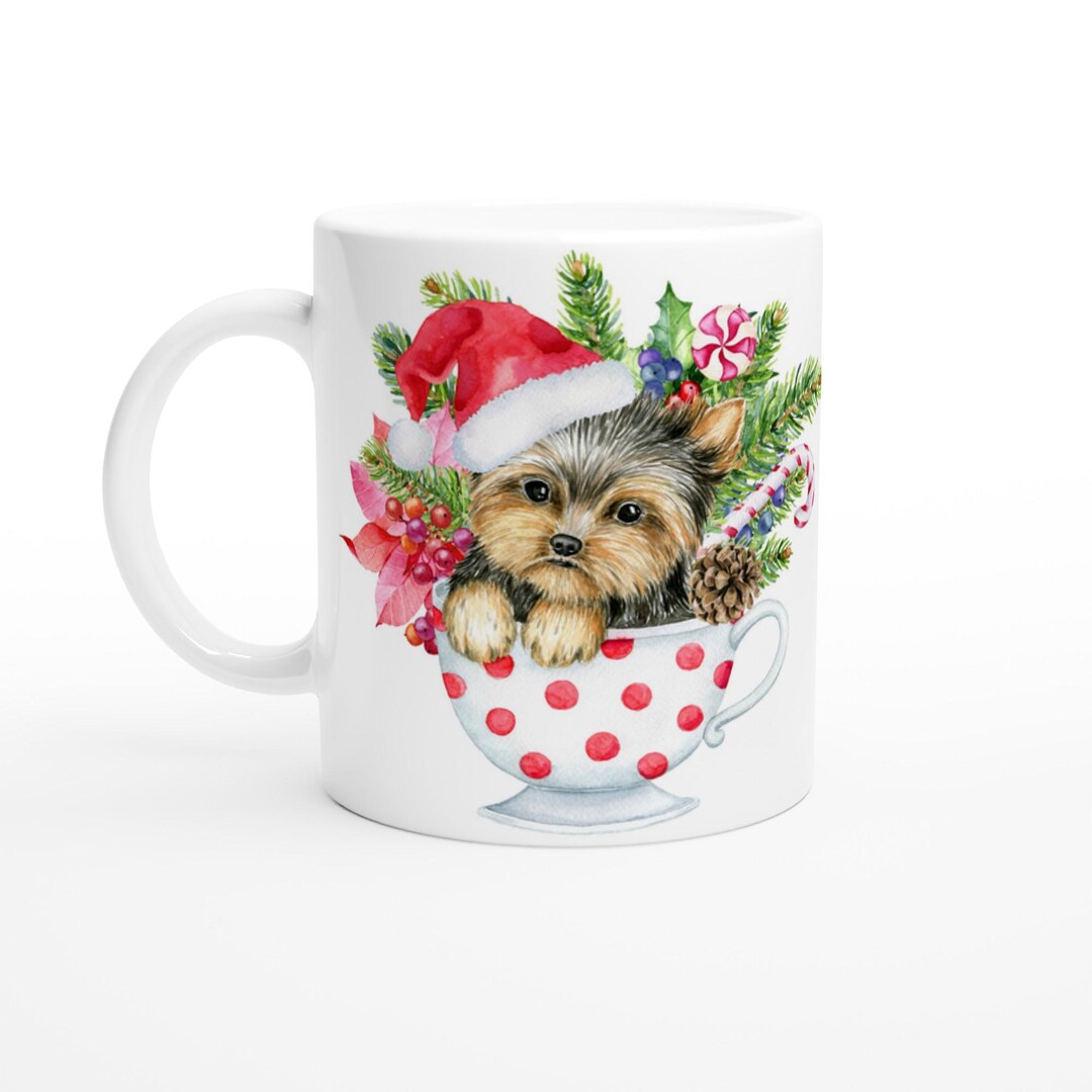 Adorable Christmas Puppy Mug | Personalized Ceramic Cup for Dog Lovers ...