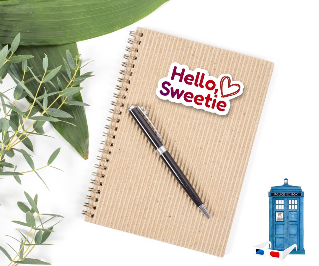Hello Sweetie River Song Sticker - Waterproof Sticker for Laptops ...