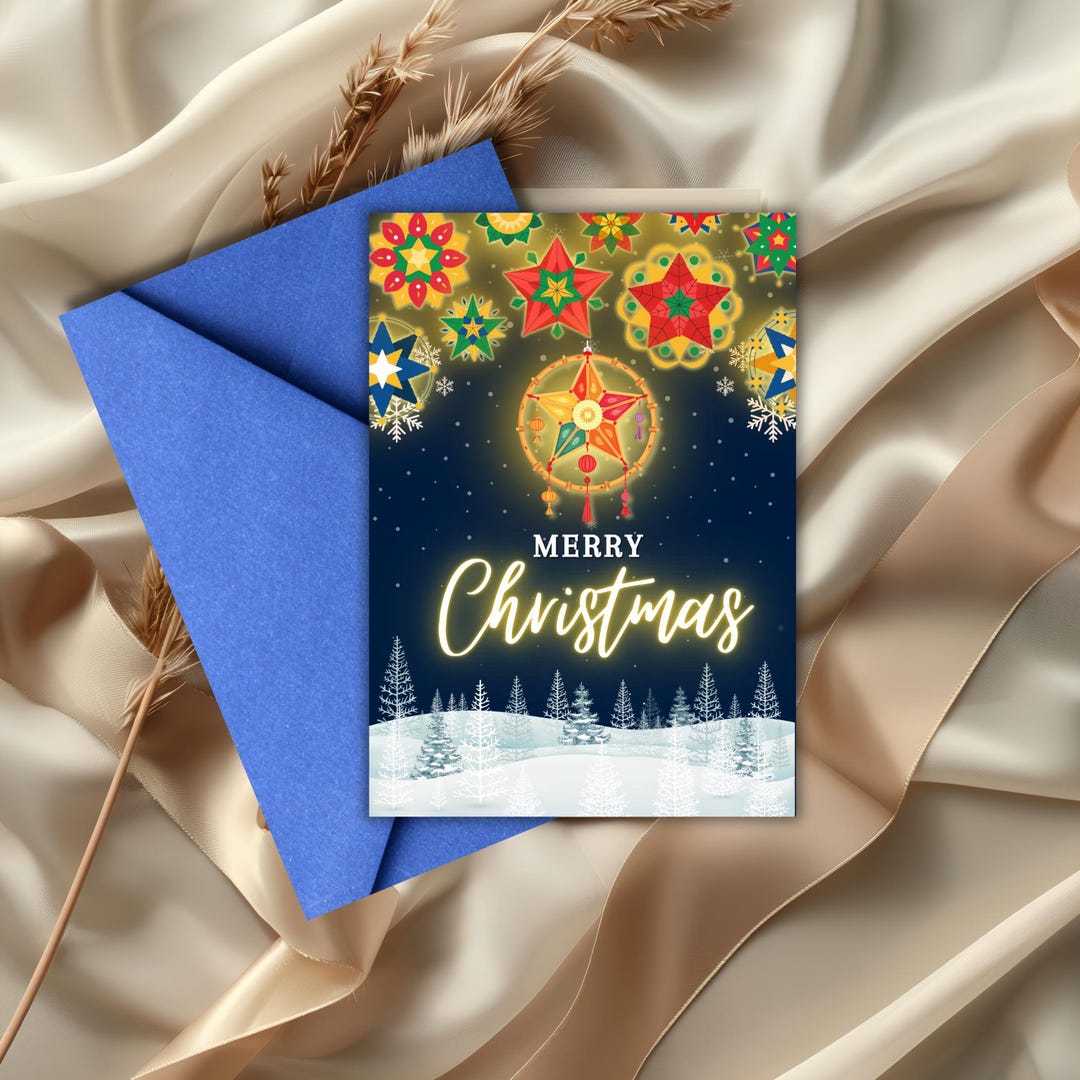 Filipino Parol Nights — Festive Christmas Lantern Card - Etsy