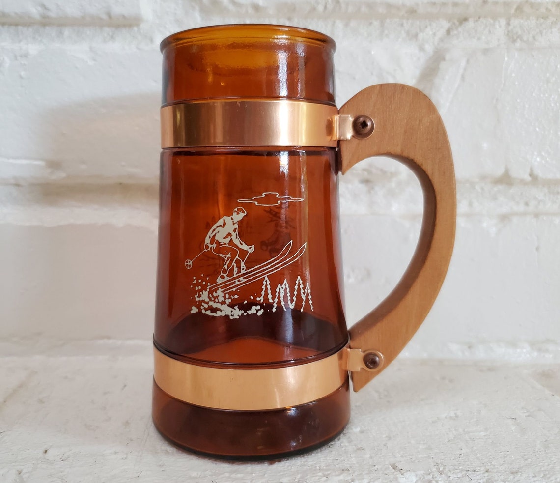 Siesta Ware Sports Themed Amber Glass Mugs Set of 4 - Etsy
