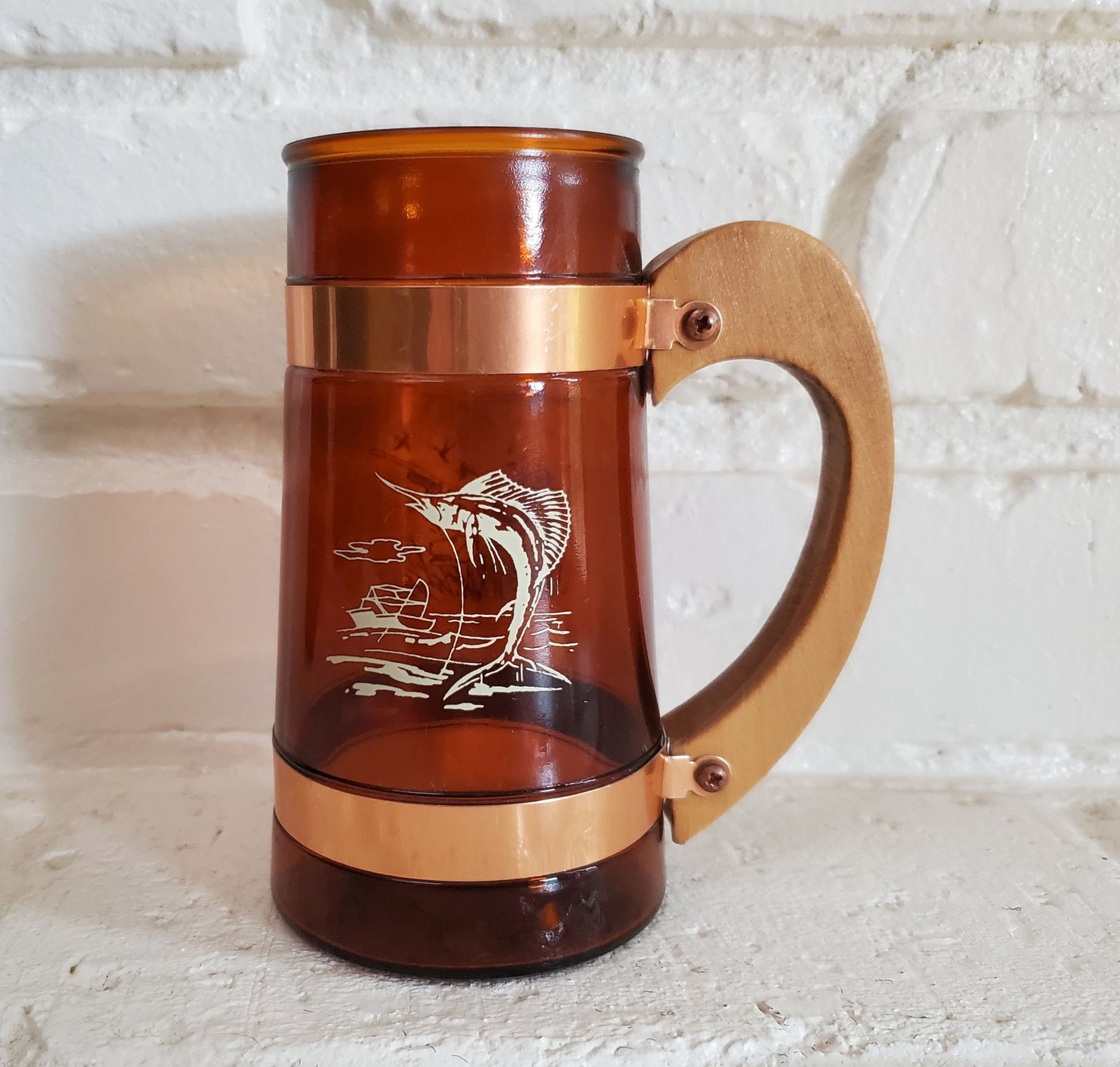 Siesta Ware Sports Themed Amber Glass Mugs Set of 4 - Etsy