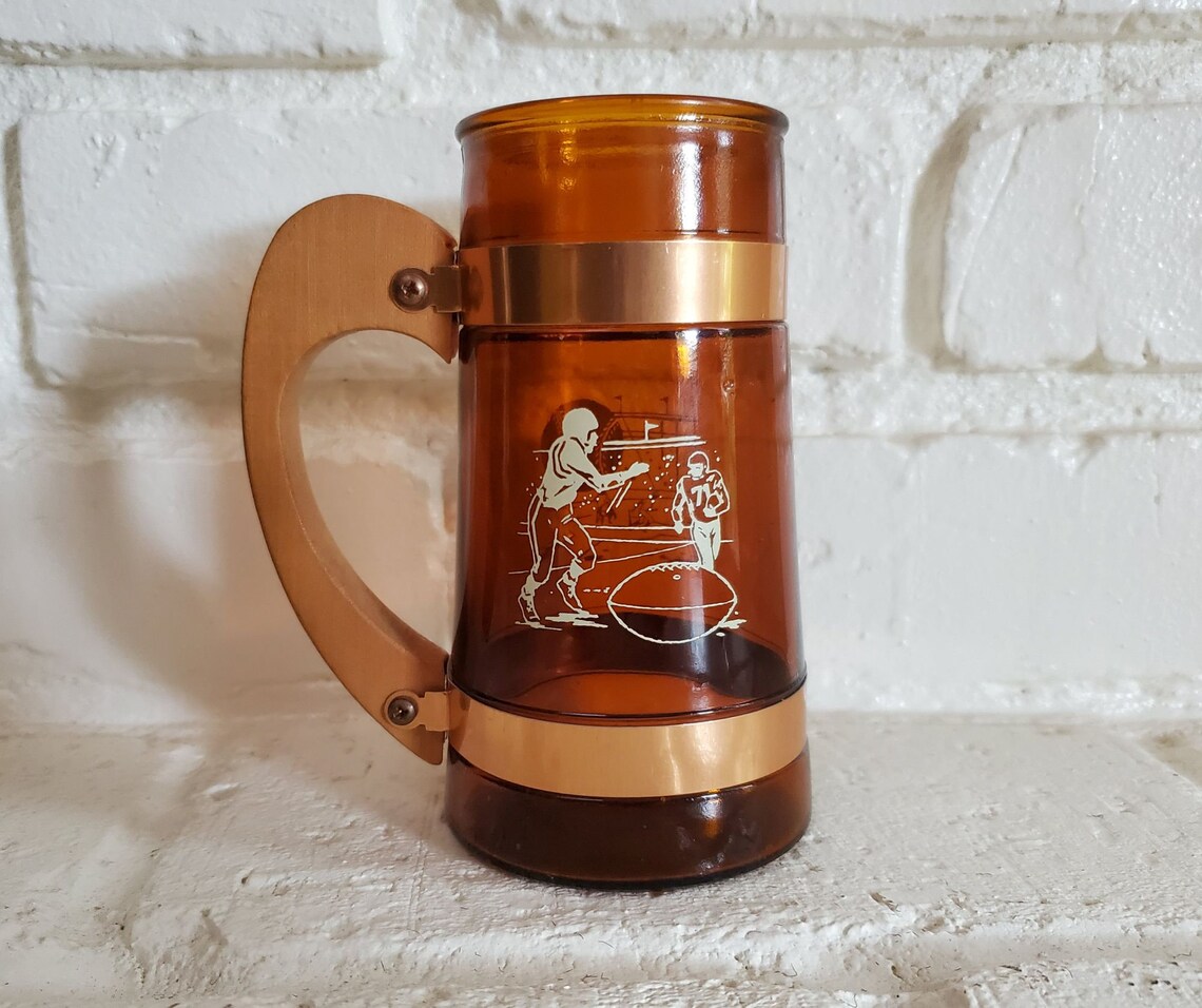 Siesta Ware Sports Themed Amber Glass Mugs Set of 4 - Etsy