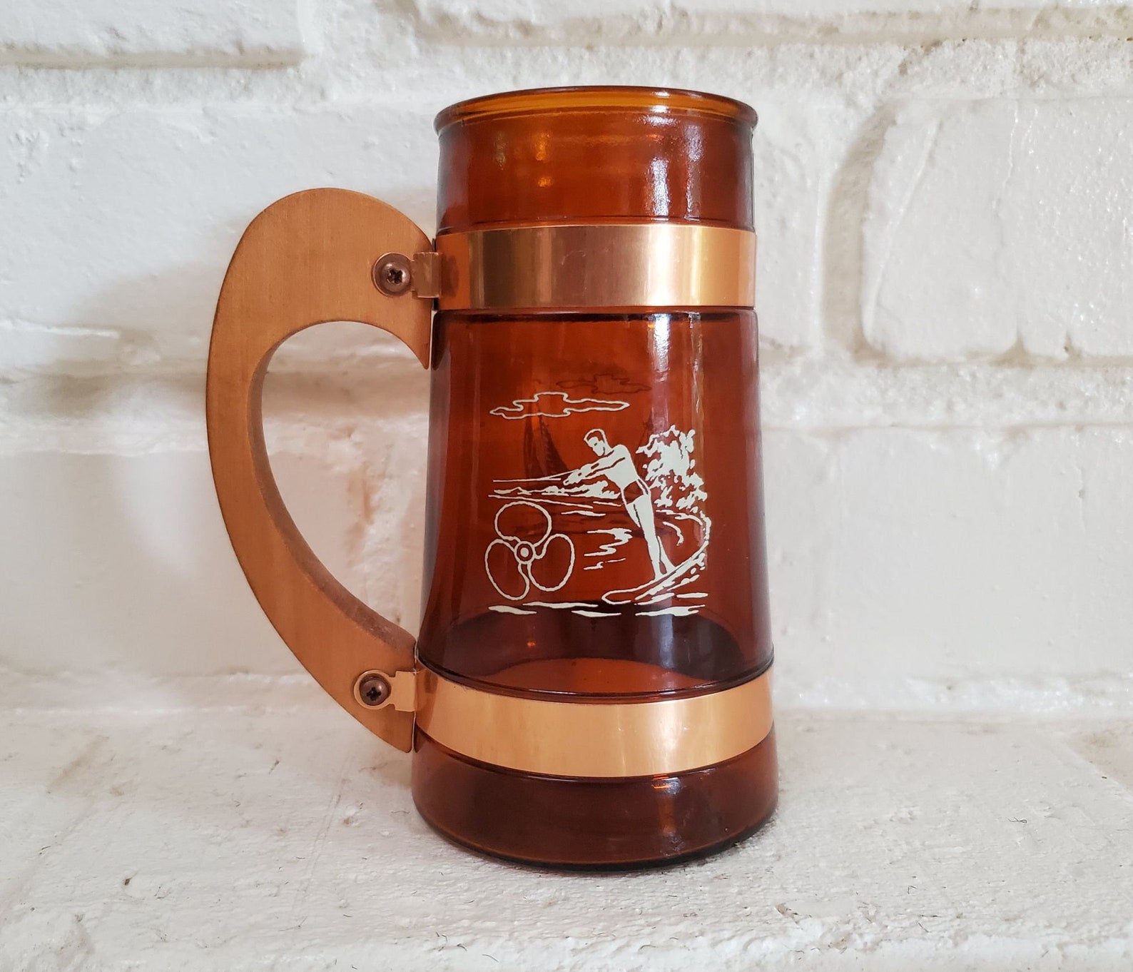 Siesta Ware Sports Themed Amber Glass Mugs Set of 4 - Etsy