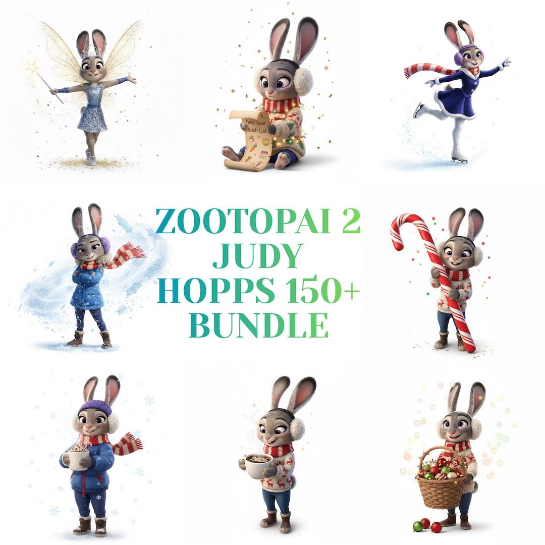 Zootopia 2 PNG 150+ Bundle, Judy Hopps (digital PNG Set) - Etsy