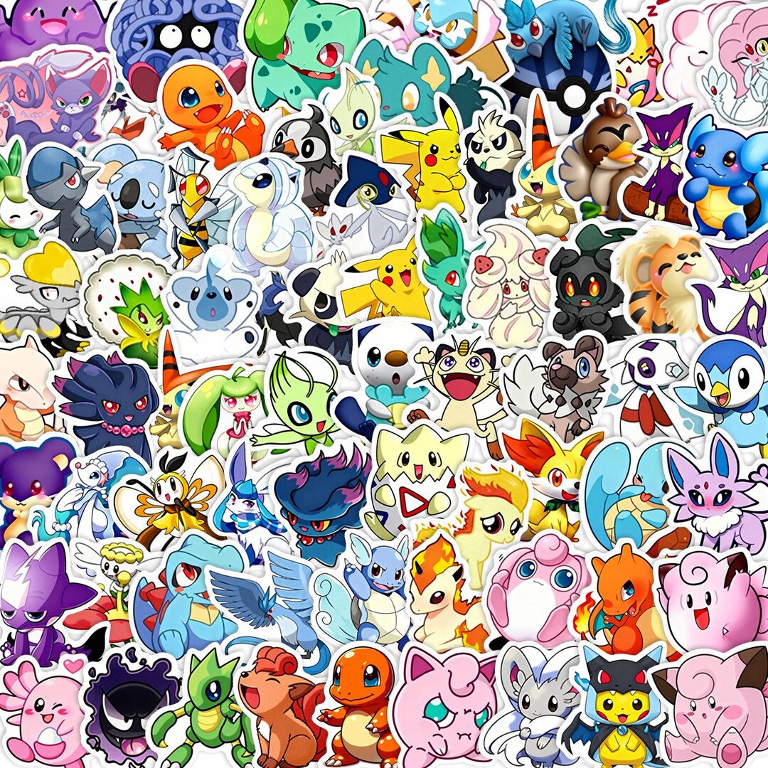 Anime Cartoon Stickers, Waterproof PVC Decals (100pcs)no Repetition. - Etsy