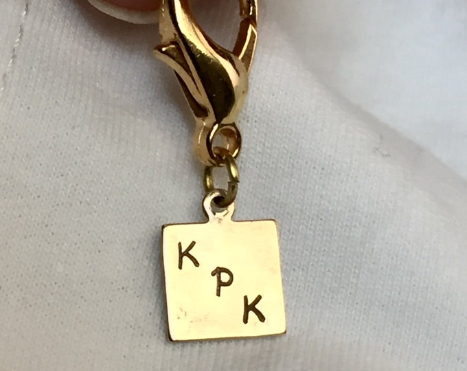 Personalized Metal Zipper Pull Tag Rustic Solid Antiqued Square Brass ...