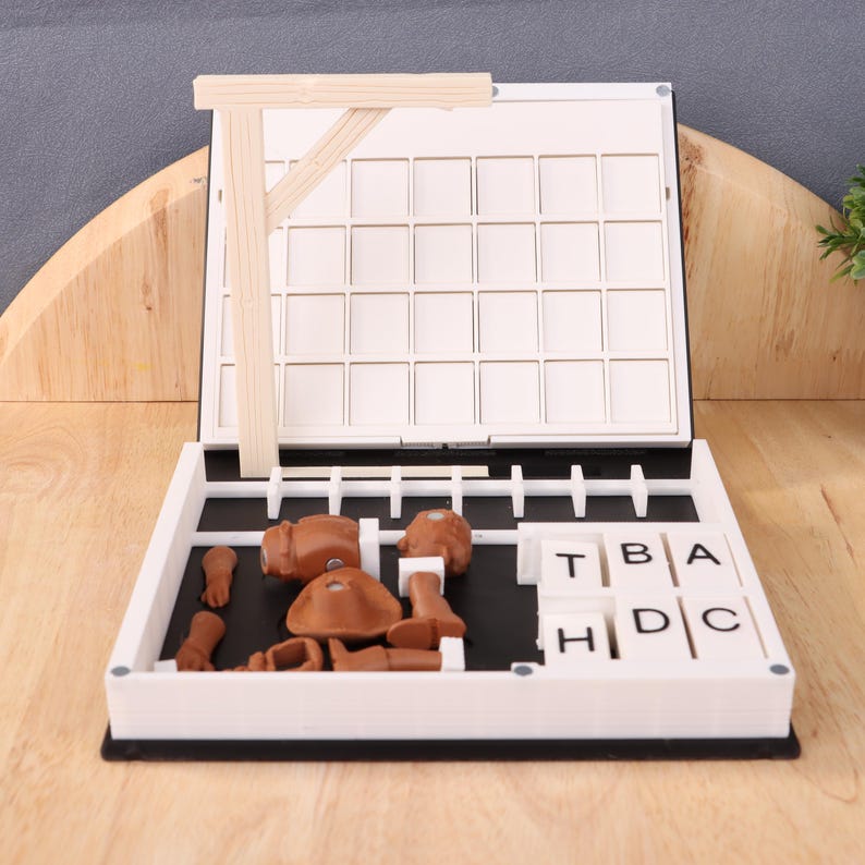 Hangman Book Game,3d Printed Word Game,word Guessing Game,family Game ...