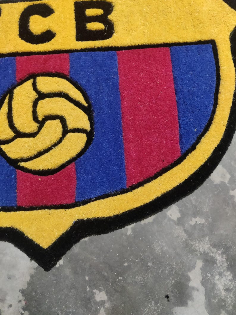Luxurious FC Barcelona Crest Rug – Living Room, Bedroom, Entryway Décor ...