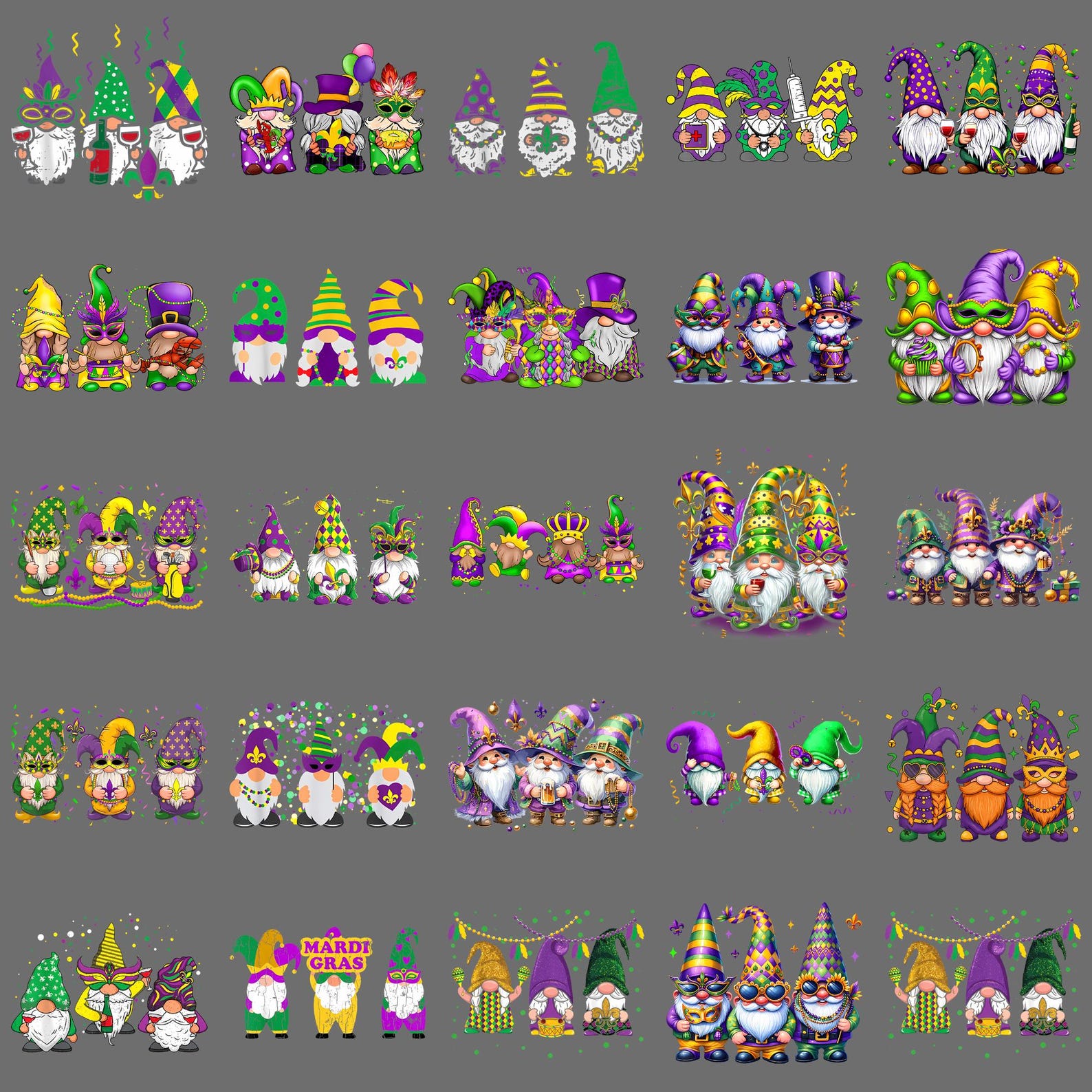 Nordic Gnomes Mardi Gras Mask New Orleans Tomte PNG – Nordic Gnome ...