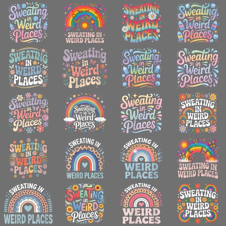 Sweating Weird Places Floral PNG, Funny Adult Humor Groovy Clipart ...