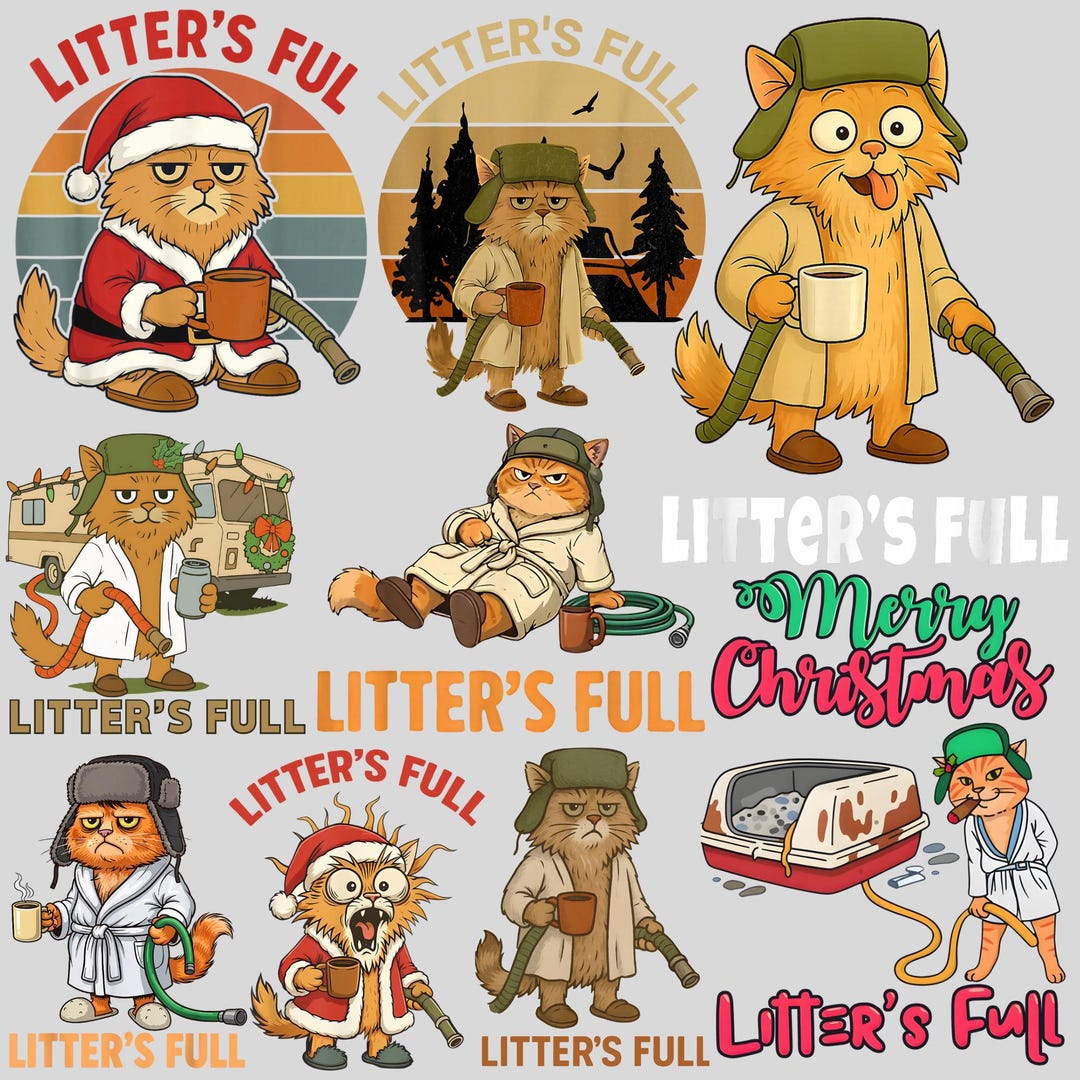 Litter's Full Christmas Cat Png, Litter's Full Christmas Vacation ...