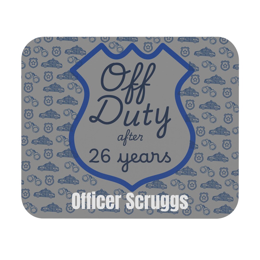 Police Retirement Design Mouse Pad | Custom Retired Officer Mousepad - Etsy