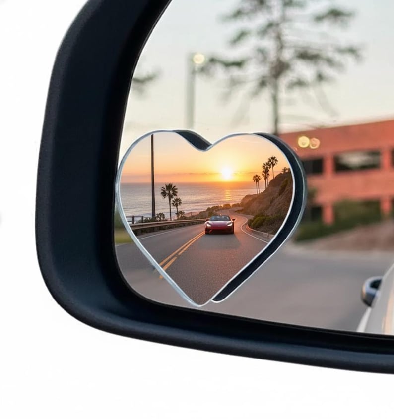 Heart Shaped Blind Spot Mirror Set (2 Pieces) - Etsy