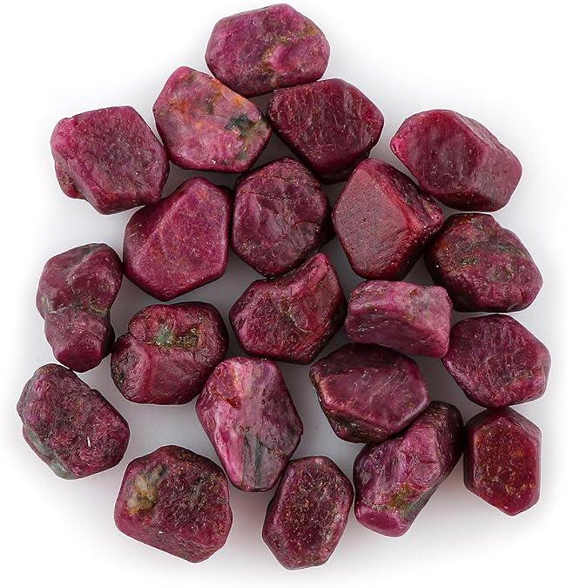 8-14 MM 50 Carat Lot Natural Ruby Raw Untreated July Birthstone Jewelry ...