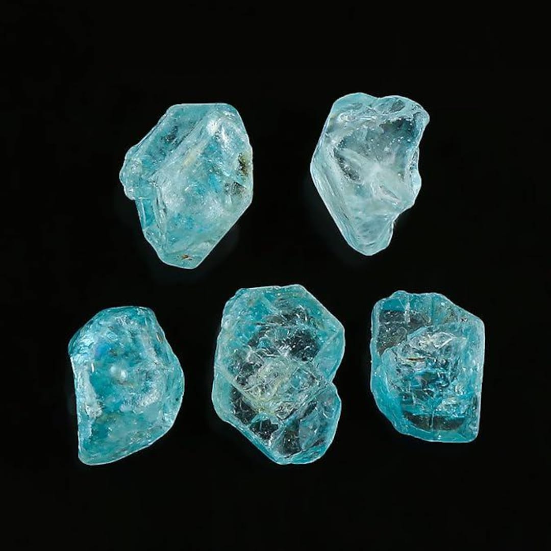 Raw Blue Zircon Gemstones, Loose Rough Crystals (5 Pieces) - Etsy