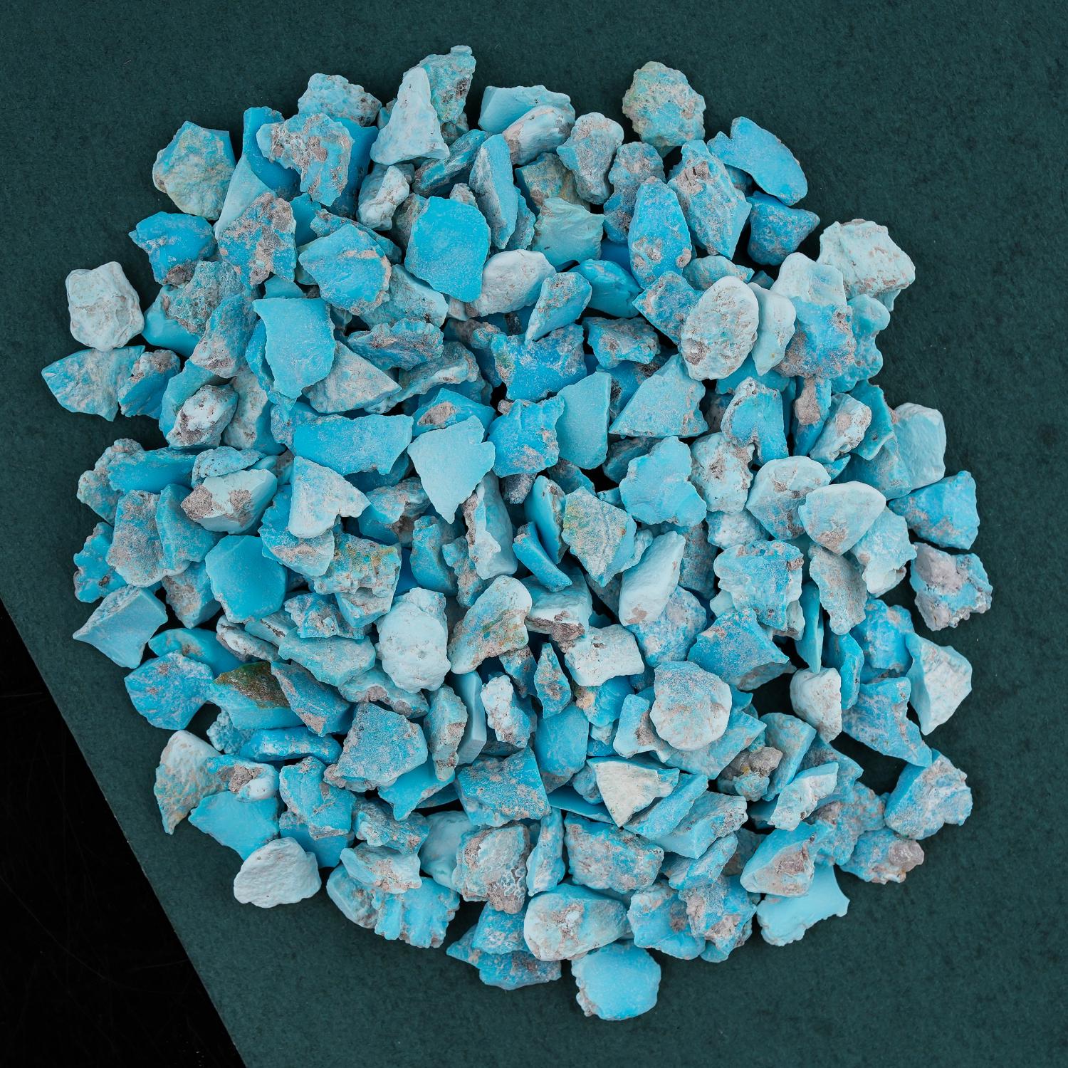 50 Sleeping Beauty Turquoise Raw Crystals: Natural Flat Chips (6-10mm ...