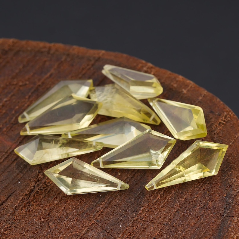 Natural Lemonquartz Gemstone Drill Cut Stone Pentagon and Fancy Kite ...