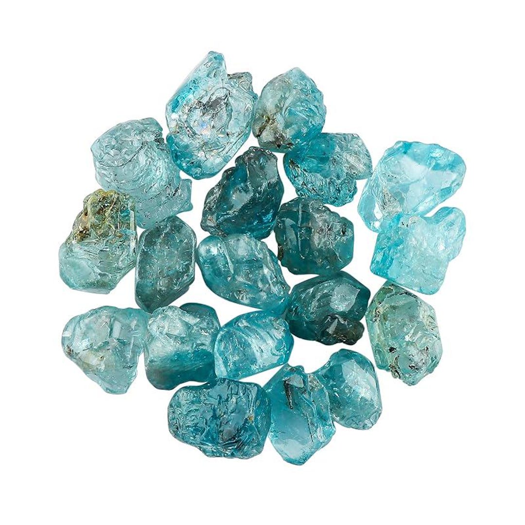100 Carat 18 Pieces 5-8 MM Raw Blue Zircon Gemstones, Loose Rough ...