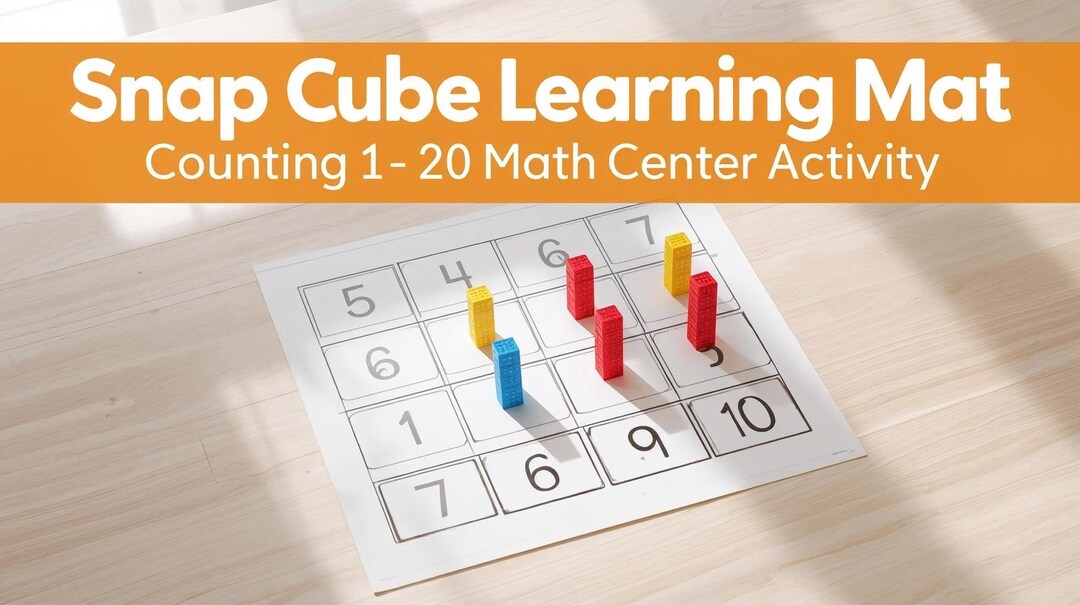 Snap Cube Learning Mats Counting 1–20 | Preschool Math Printable ...