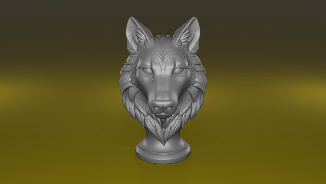 Realistic Wolf Bust – 3D Printable STL - Etsy