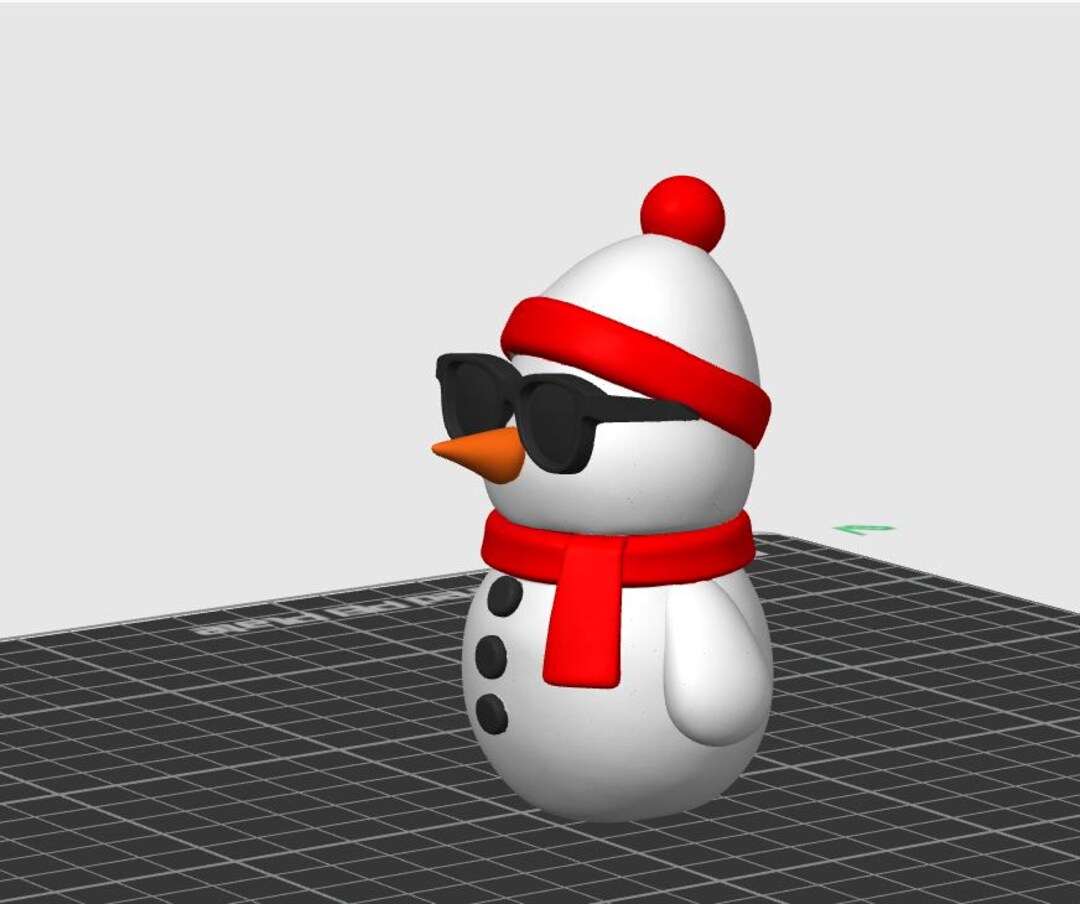 Snowman With Sunglasses – STL & 3MF 3D Print File - Etsy