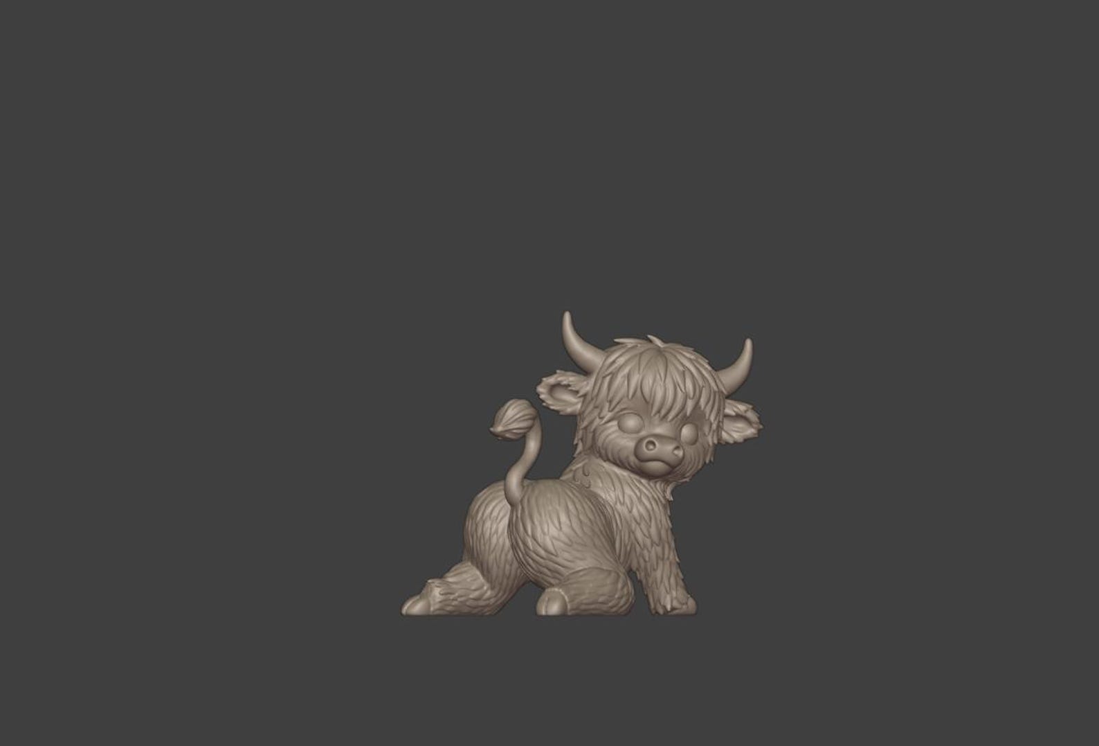 Fichier STL vache Highland twerking, modèle d'impression 3D vache drôle ...