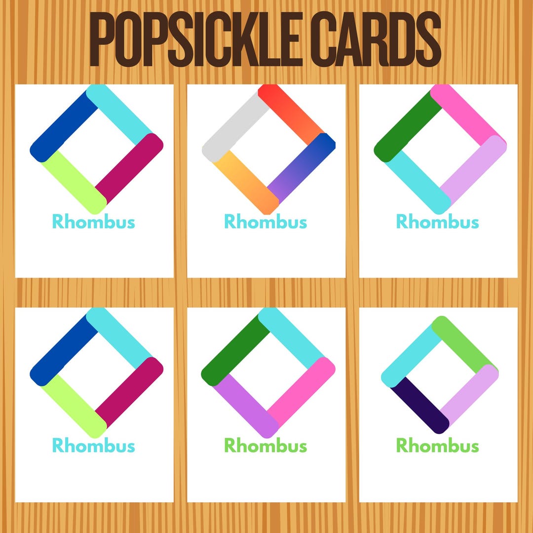 Printable Popsicle Stick Shapes Activity | Montessori-inspired Toddler ...