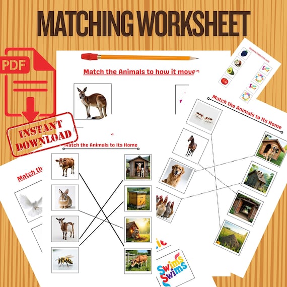 Animal Movement Worksheet For Kids