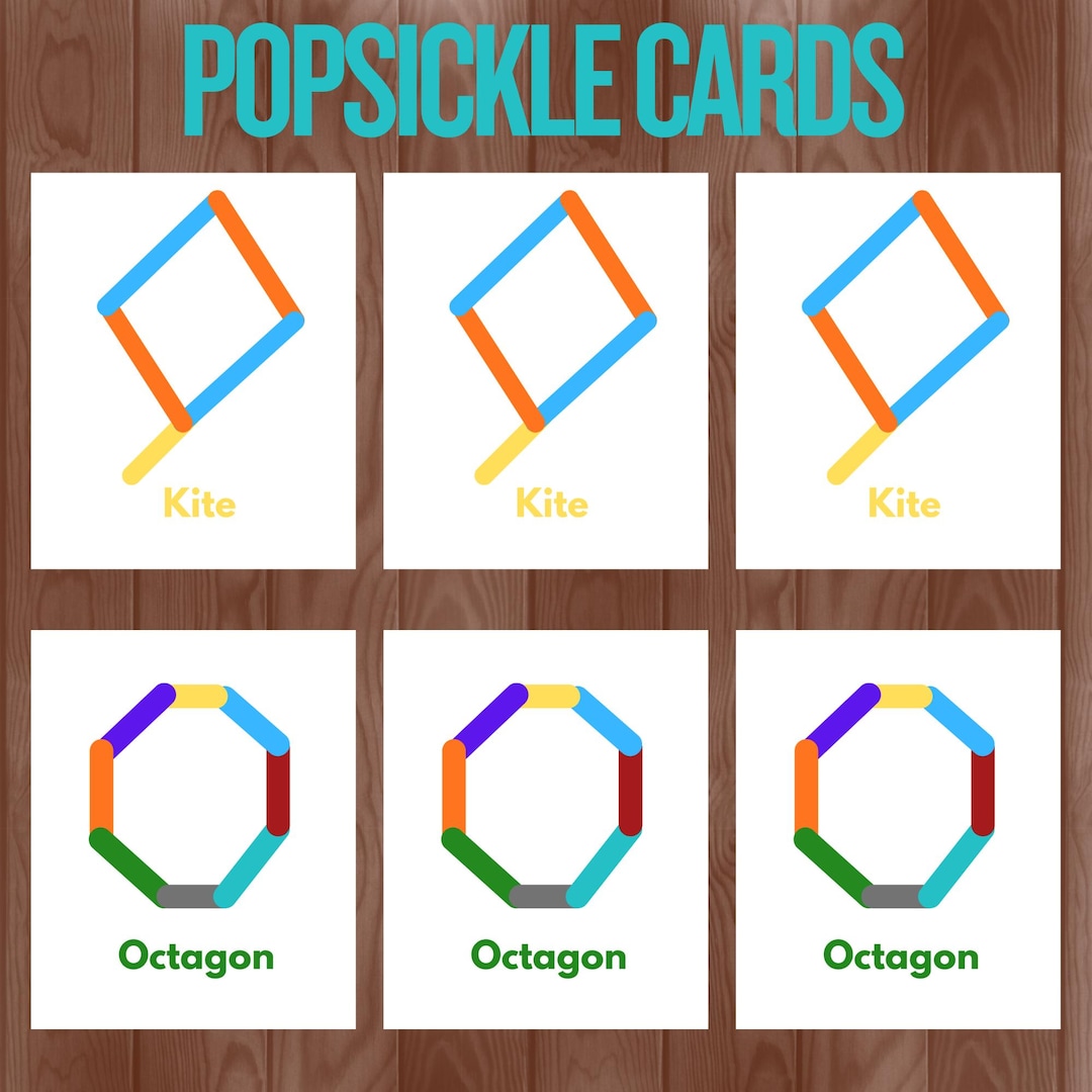 Printable Popsicle Stick Shapes Activity | Montessori-inspired Toddler ...