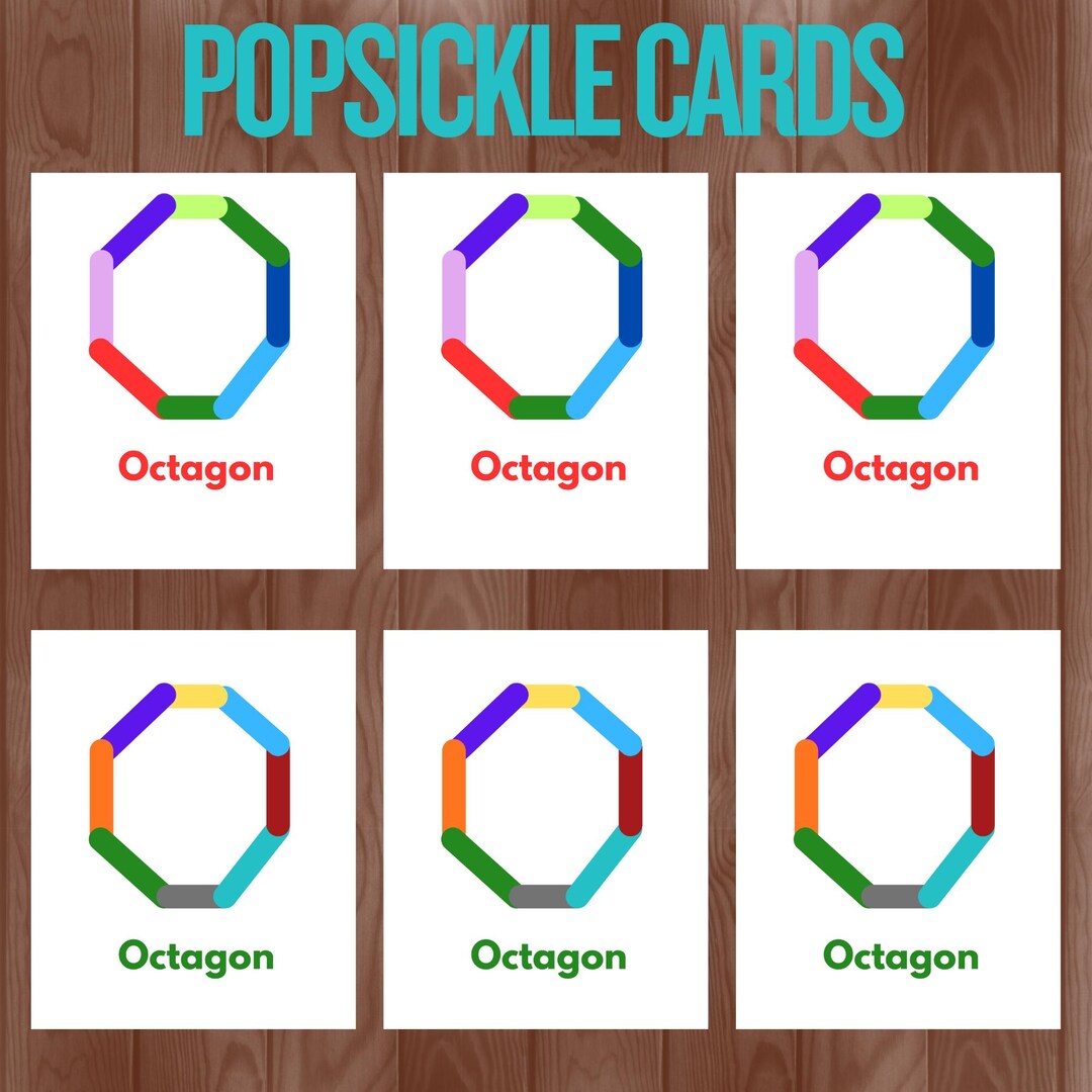 Printable Popsicle Stick Shapes Activity | Montessori-inspired Toddler ...