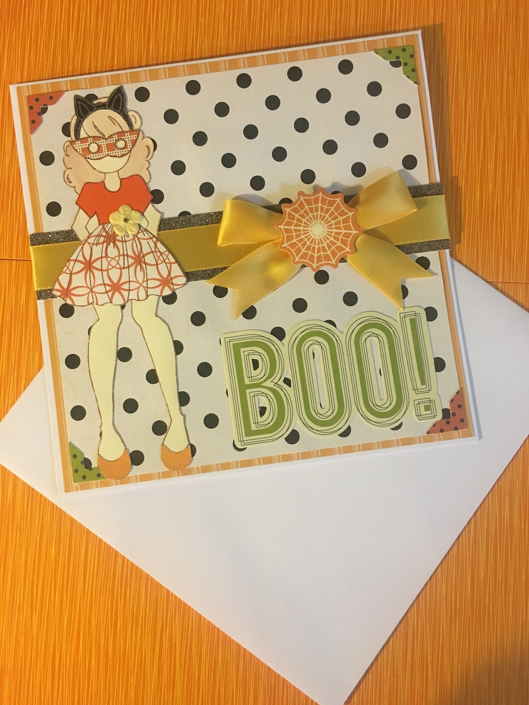 Boo Halloween Card - Etsy