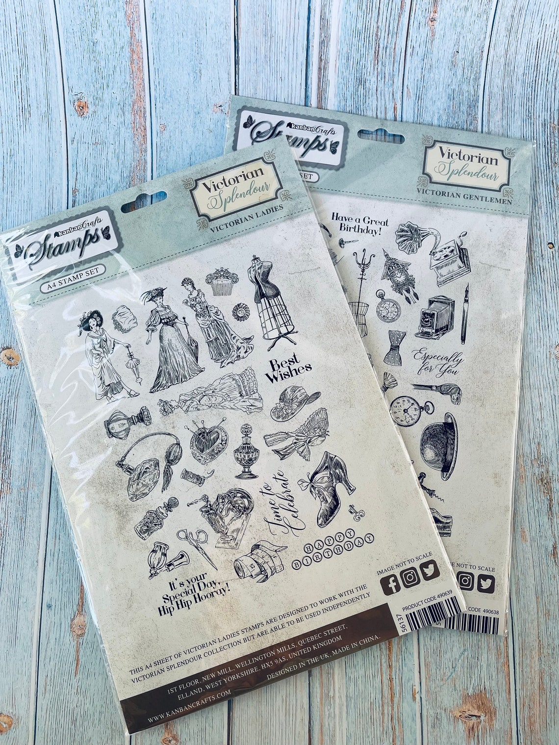 Set of Two Vintage Kanban Stamp Sets - Etsy
