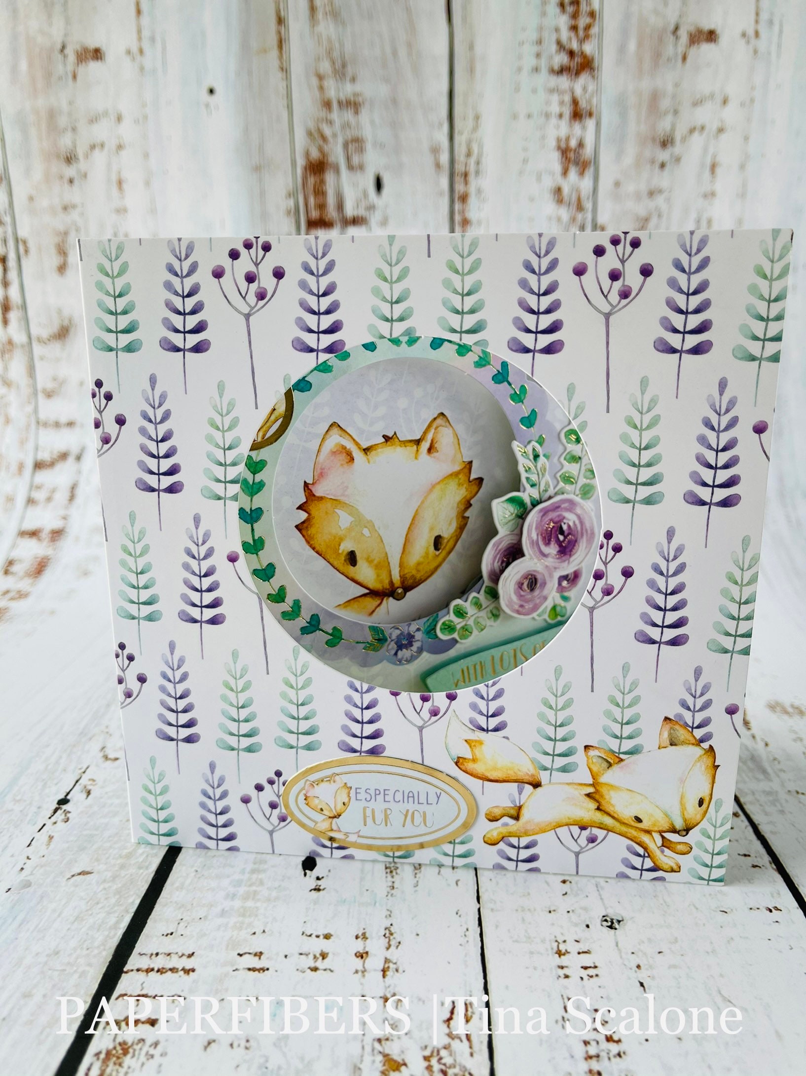 Tri Fold Fox Card - Etsy
