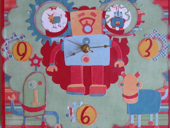 HANDMADE ROBOT CLOCK | Etsy