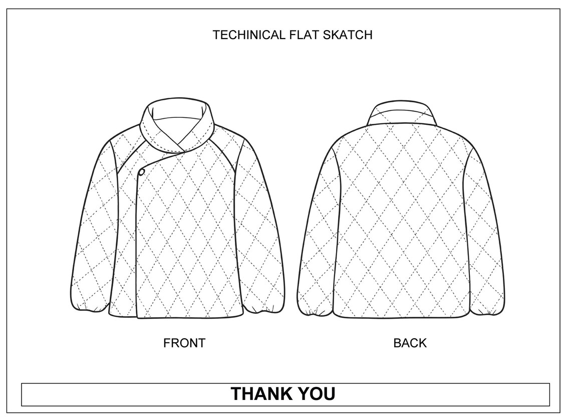 Funnel Neck Jacket Sewing Pattern PDF | Quilted Jacket Sewing Pattern ...